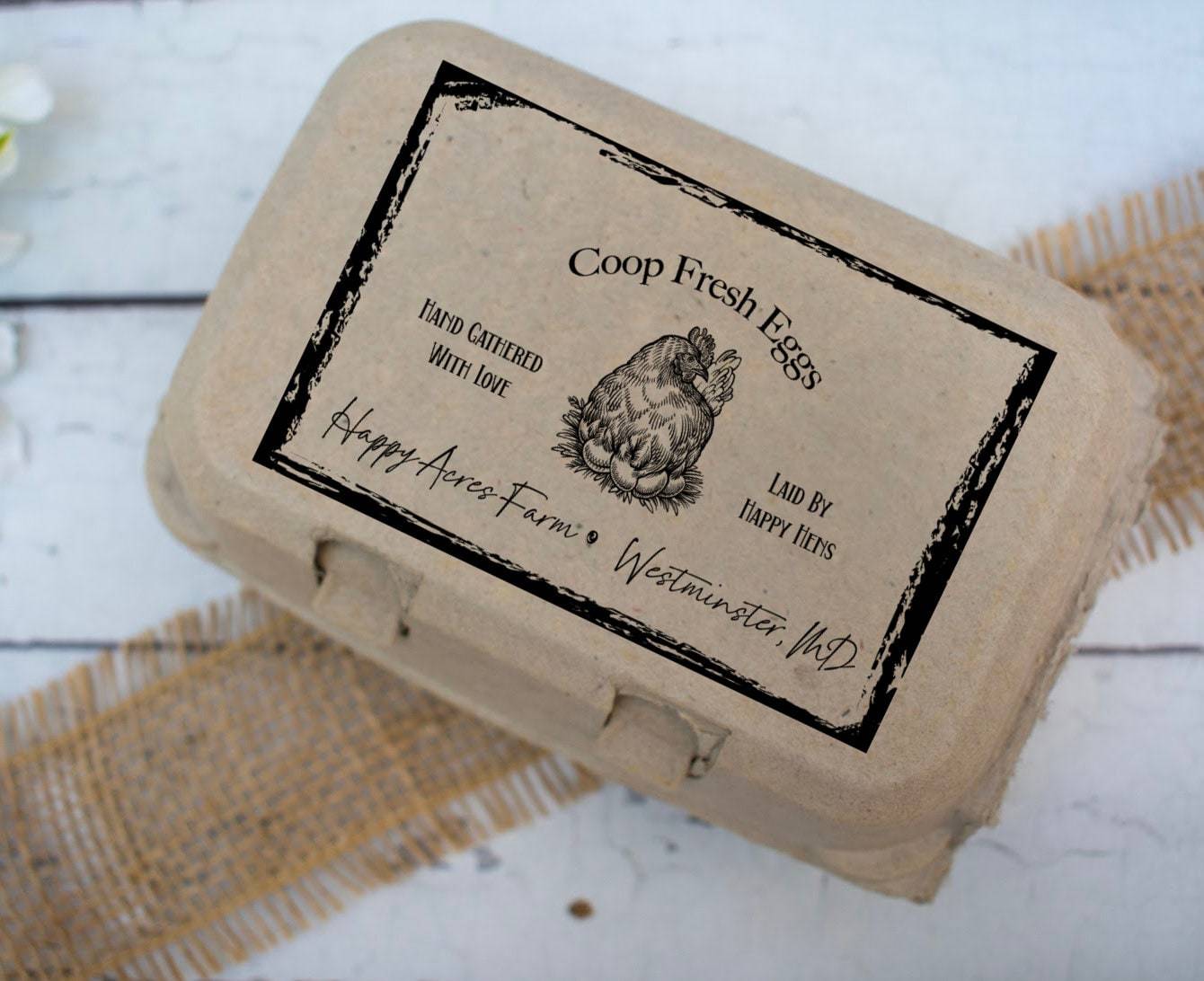 Personalized Egg Carton Stamp - Crafty Chicken Co